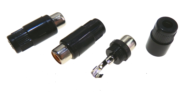 100 x RCA Phono female Socket Solder Type Audio Video Cable Connector ...