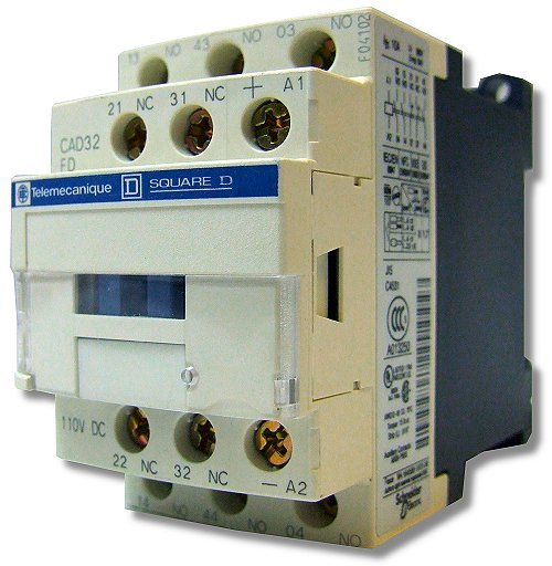 Technical Data -Telemecanique / Square_D CAD32FD Control Relay, 110V DC ...