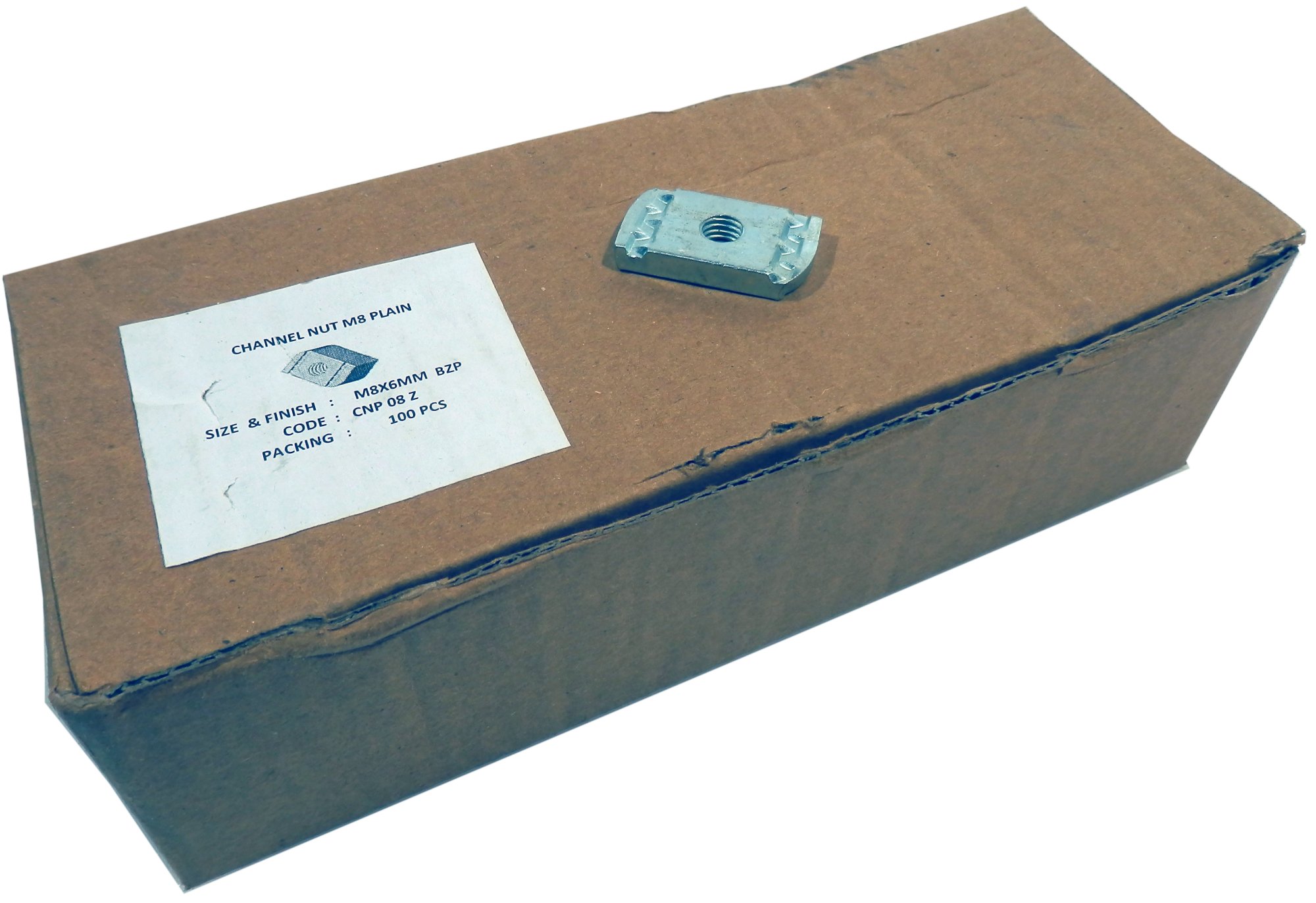 Technical Data - M8 Plain Channel Nuts (M8 Plain Zebs) 6mm Thick Nut ...