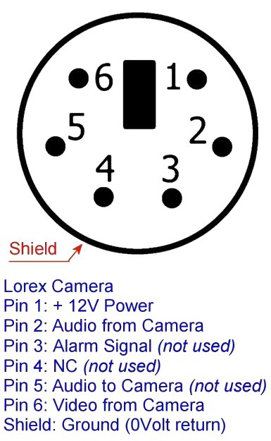 Technical Data - 6Pin 30m Camera extension cable for LOREX 20WD800 ...