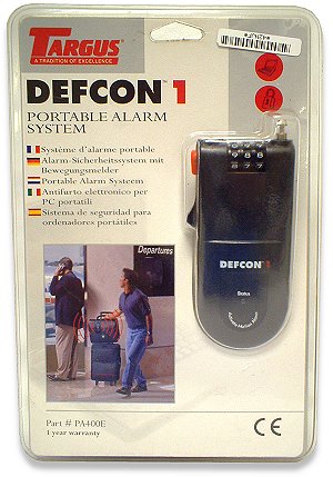 Technical Data - Targus Defcon 1 Portable Alarm System. PA400E