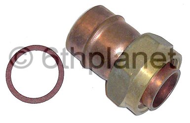 Technical Data - Copper 22mm Solder Ring Yorkshire tap connector.