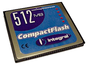 Technical Data - Integral 512MB CF (Compact Flash) Memory Card